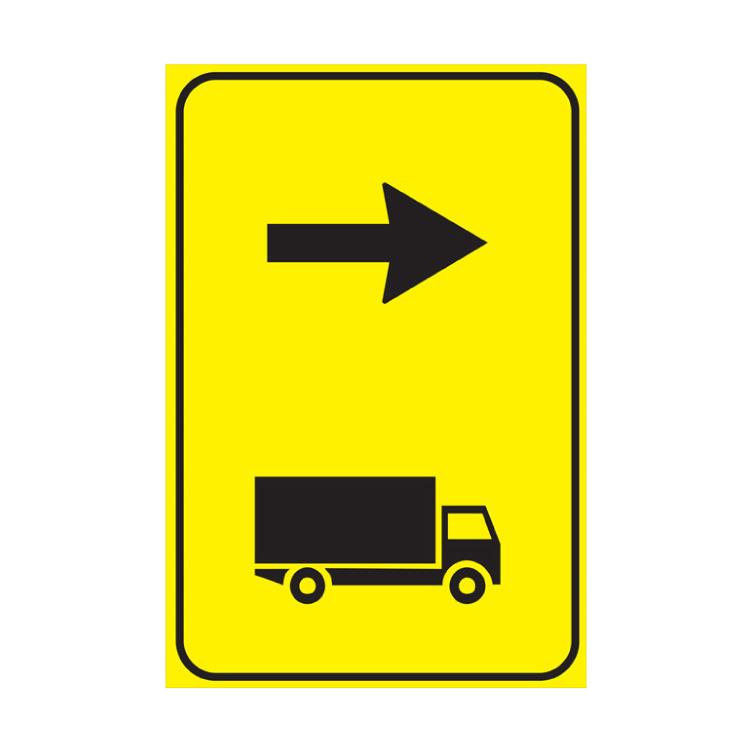 Direzione autocarri consigliata, SEGNALETICA STRADALE ECOTRAFFIC